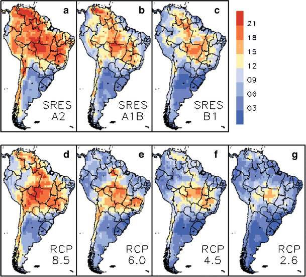 Climate change hotspots over South America: from CMIP3 to CMIP5 multi ...