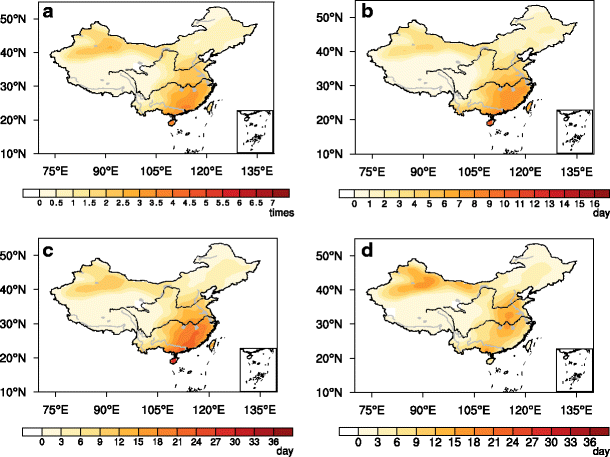 Projection of heat waves over China for eight different global warming ...