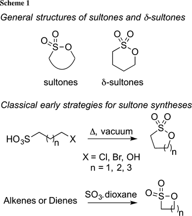 Progress in the synthesis of δ-sultones | SpringerLink