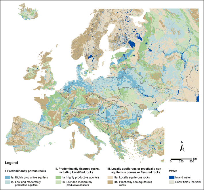 The GIS layers of the “International Hydrogeological Map of Europe 1: ...
