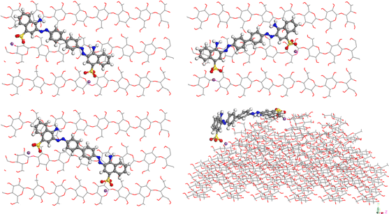 Modelling of Congo red adsorption on the hydrophobic surface of cellulose using molecular ...