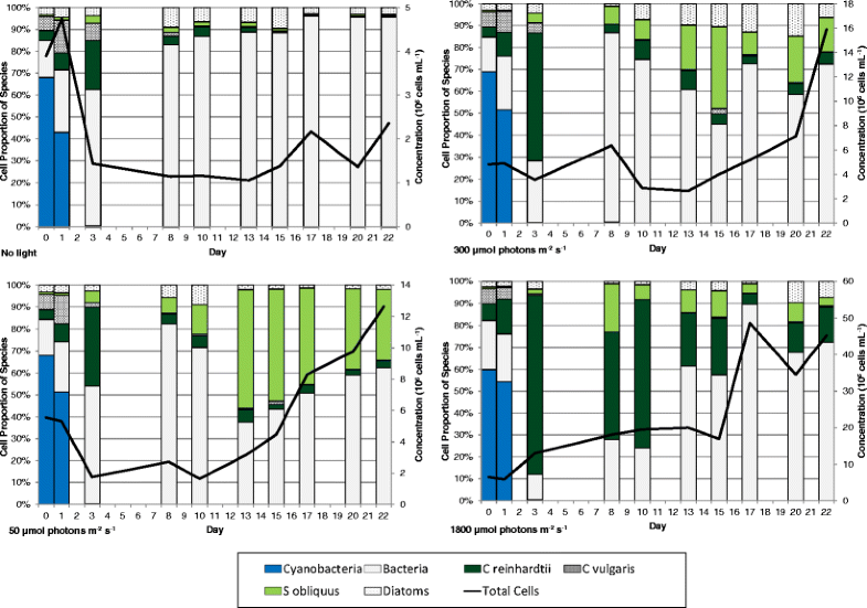 Identification and quantification of suspended algae and bacteria ...