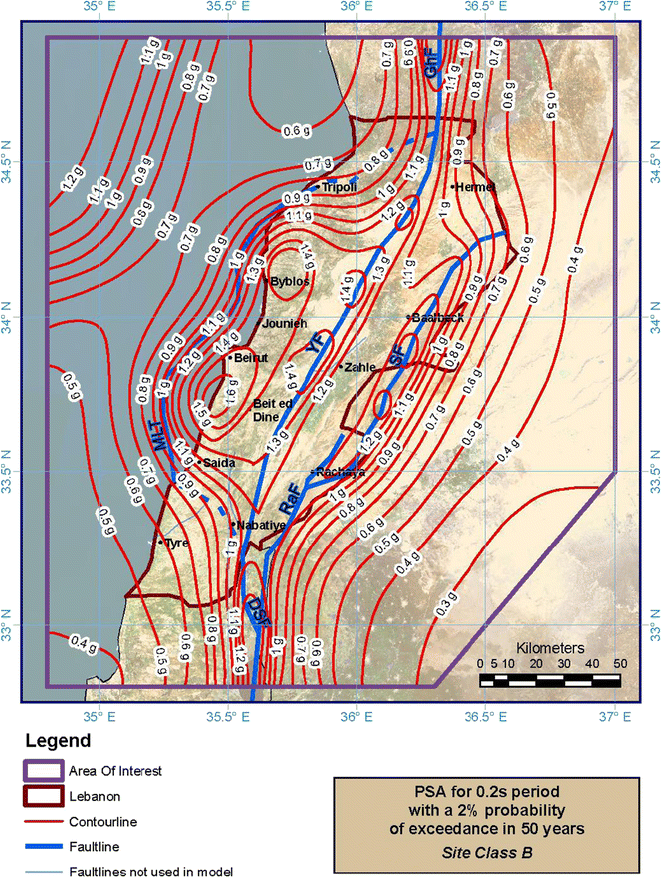 Re-evaluation and updating of the seismic hazard of Lebanon | SpringerLink