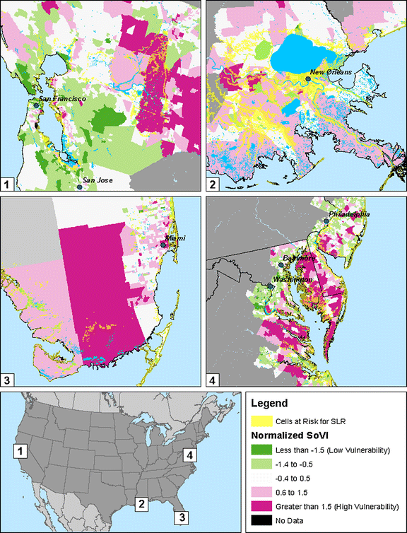Risks of sea level rise to disadvantaged communities in the United ...