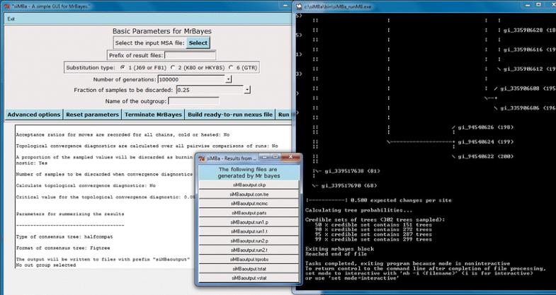 siMBa—a simple graphical user interface for the Bayesian phylogenetic ...