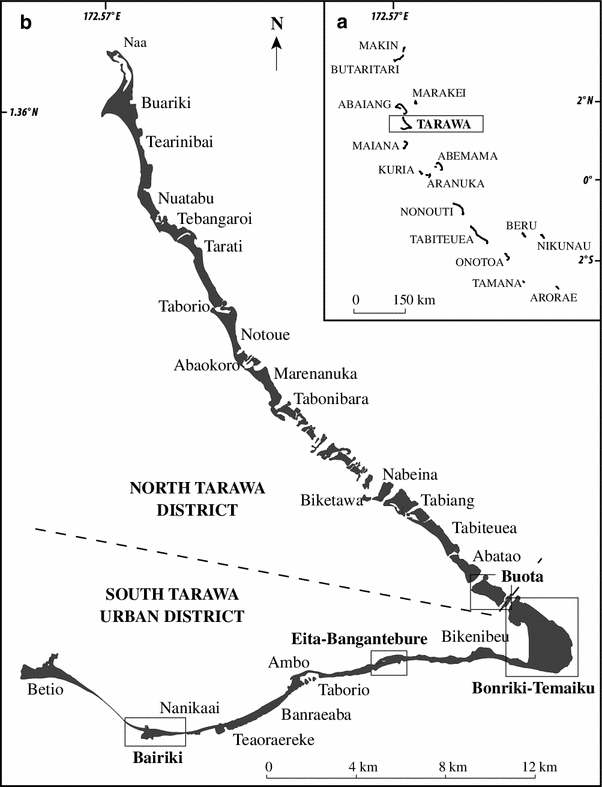 Coastal protection structures in Tarawa Atoll, Republic of Kiribati ...
