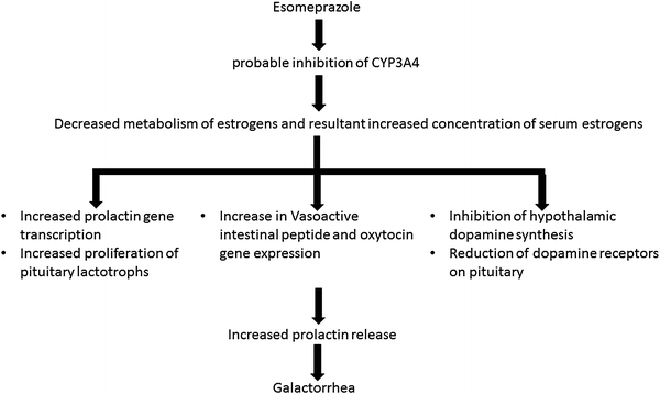Esomeprazole induced galactorrhea: a novel side effect | SpringerLink
