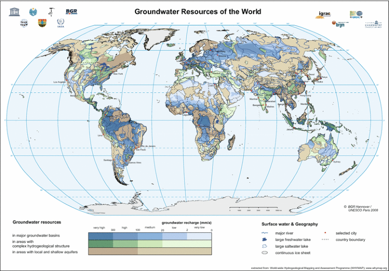 Groundwater resources and hydroclimatic extremes: mapping global ...