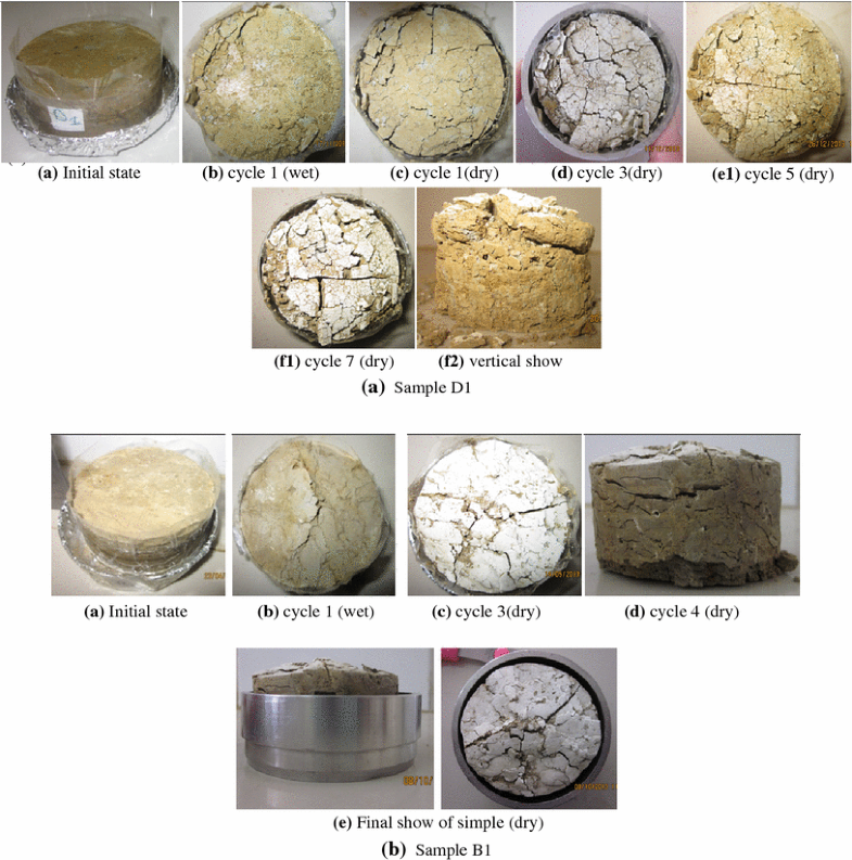 Shrinking–swelling of clay under the effect of hydric cycles | SpringerLink