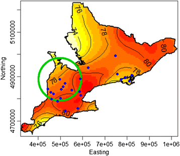 A spatial analysis of heat stress related emergency room visits in ...
