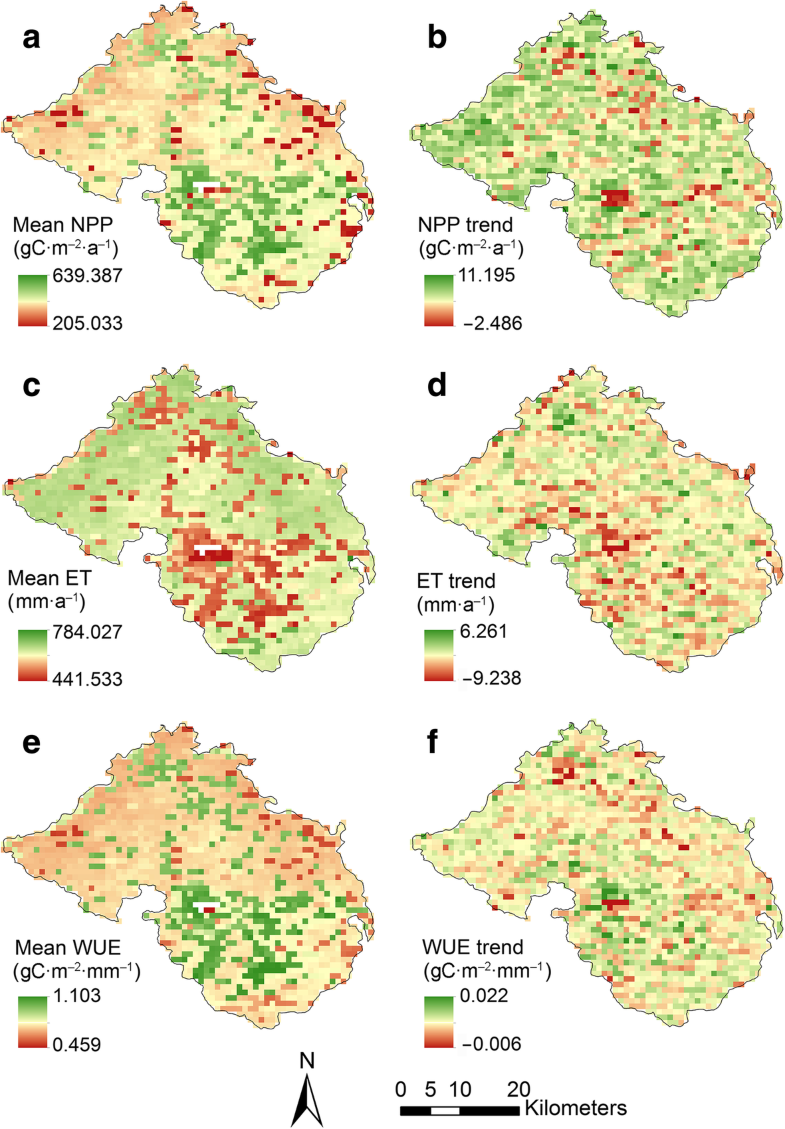 Spatiotemporal Variations In Productivity And Water Use Efficiency
