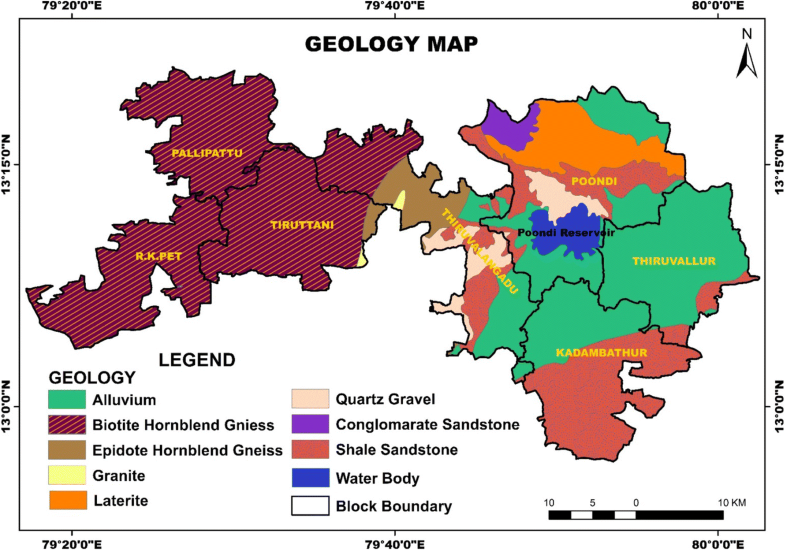 Flood vulnerable zones in the rural blocks of Thiruvallur district ...