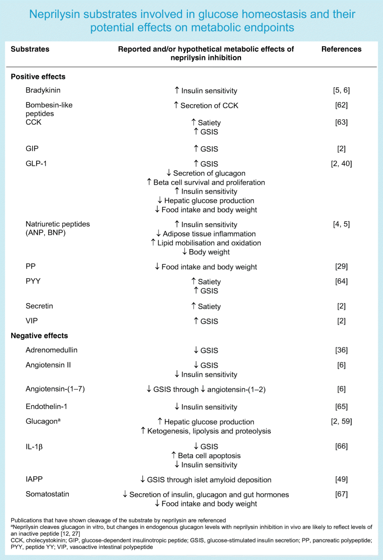 Neprilysin inhibition: a new therapeutic option for type 2 diabetes ...