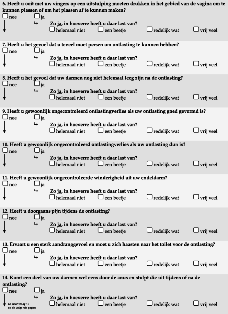 Validation of the Pelvic Floor Distress Inventory (PFDI-20) and Pelvic ...