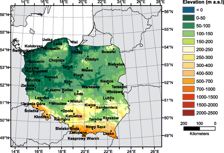 Observed changes in extreme precipitation in Poland: 1991–2015 versus ...