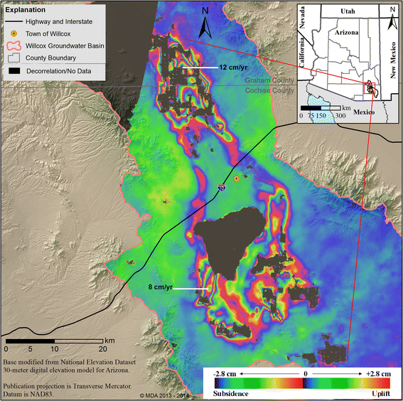 Land subsidence and earth fissures in south-central and southern ...