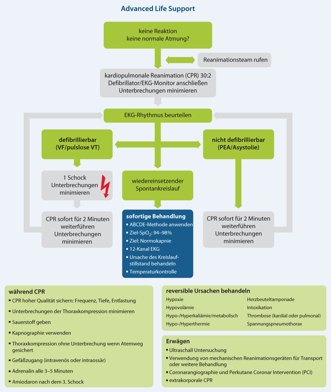 Erweiterte Reanimationsmaßnahmen für Erwachsene („adult advanced life ...