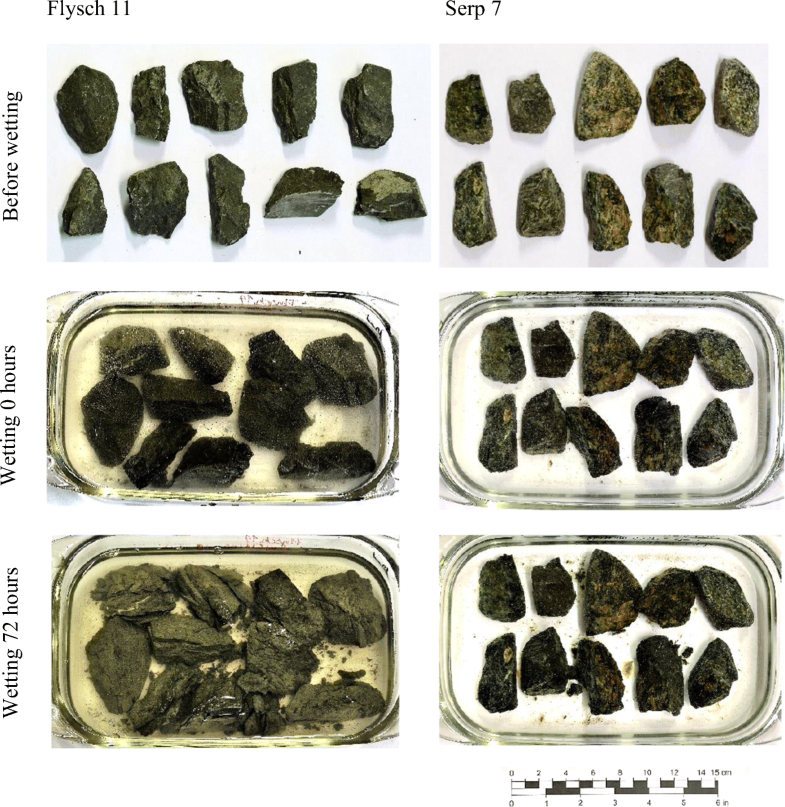 An analysis on the slaking and disintegration extent of weak rock mass ...