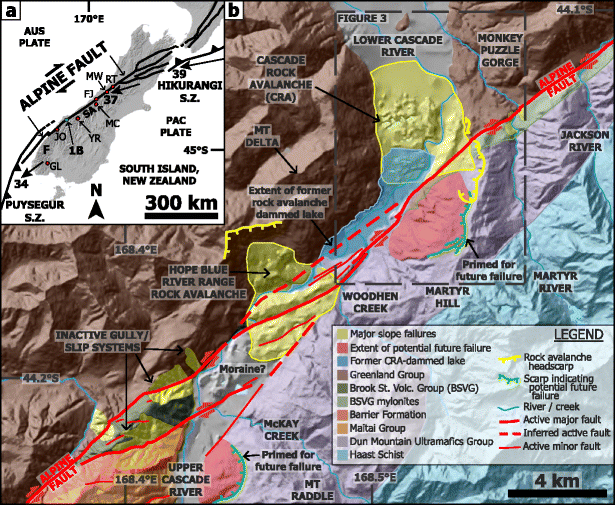 The Cascade rock avalanche: implications of a very large Alpine Fault ...