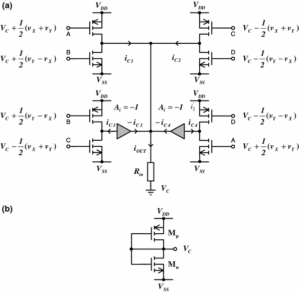 Four-quadrant analog multiplier based on CMOS inverters | SpringerLink