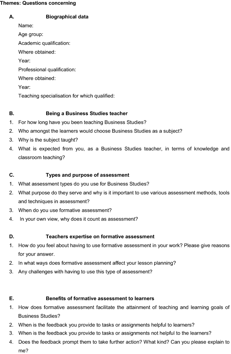 Formative Assessment as Critical Pedagogy: A Case of Business Studies ...