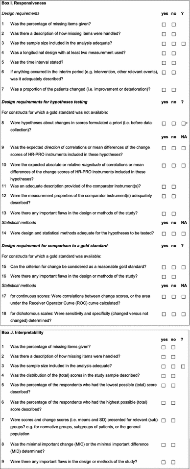The COSMIN checklist for assessing the methodological quality of ...