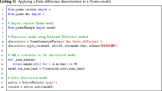 pyomo.dae: a modeling and automatic discretization framework for optimization with differential ...