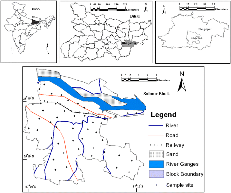 Spatial variability of groundwater quality of Sabour block, Bhagalpur ...