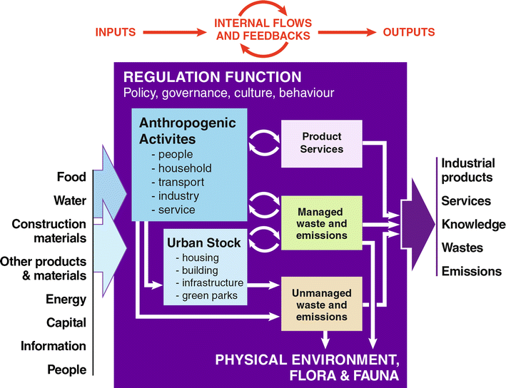 Eight energy and material flow characteristics of urban ecosystems ...