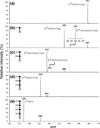Gas Phase Reactions of Ions Derived from Anionic Uranyl Formate and ...