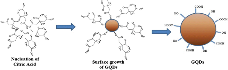Molecular scale rapid synthesis of graphene quantum dots (GQDs ...