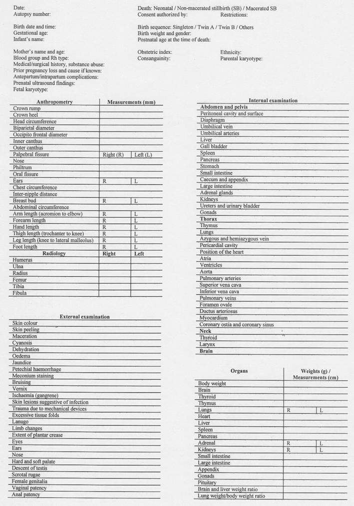 Performing a Perinatal Autopsy | SpringerLink