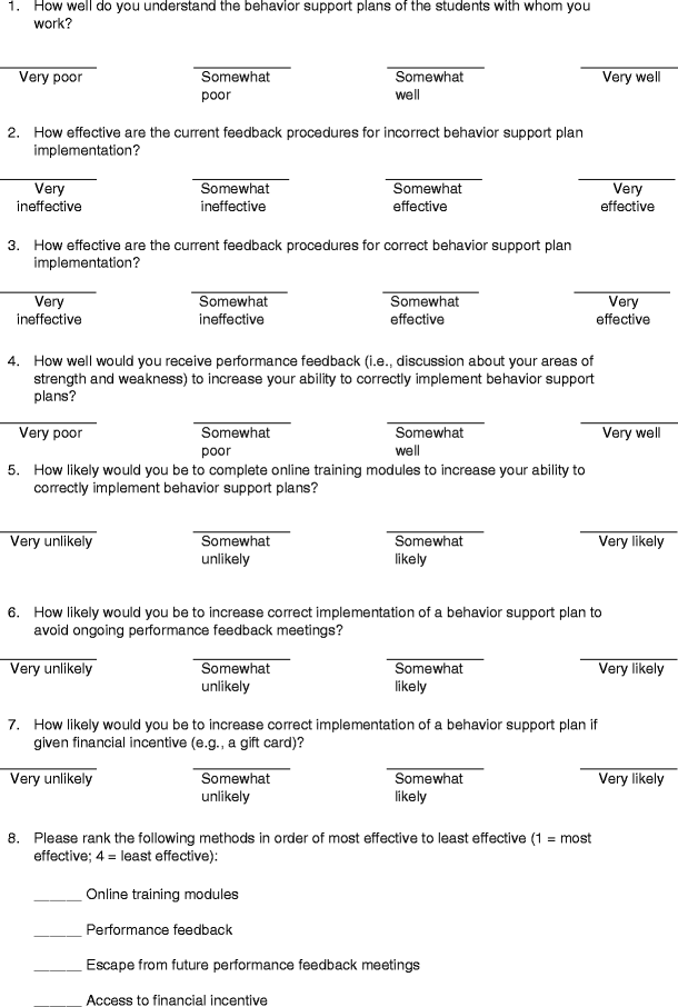 Social Validity Assessment of Training Methods to Improve Treatment ...