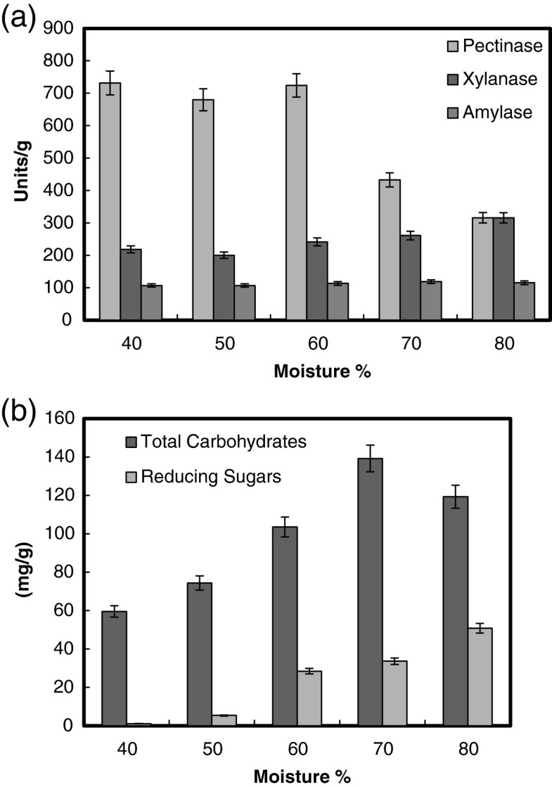 Solid fermentation of wheat bran for hydrolytic enzymes production and saccharification content ...