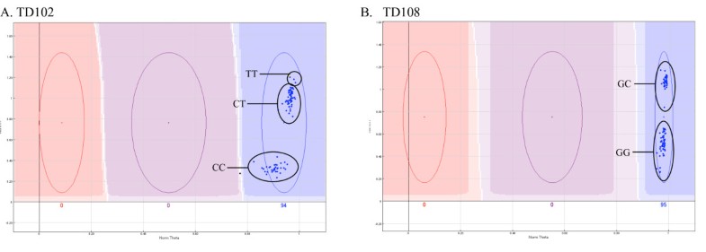 Interpretation of custom designed Illumina genotype cluster plots for ...