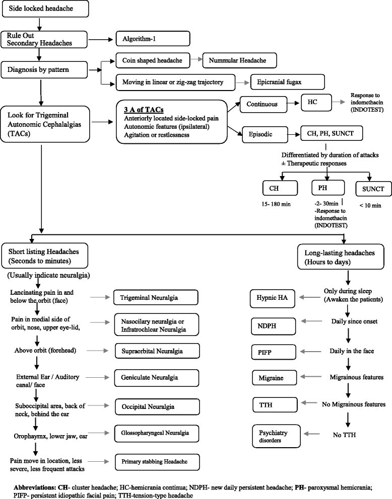 Side-locked headaches: an algorithm-based approach | SpringerLink