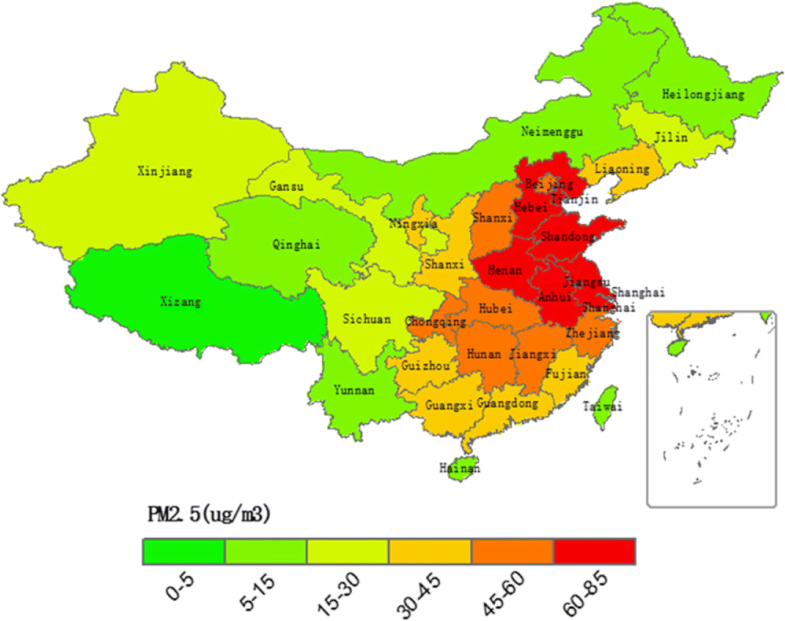 Study on PM2.5 pollution and the mortality due to lung cancer in China based on geographic ...