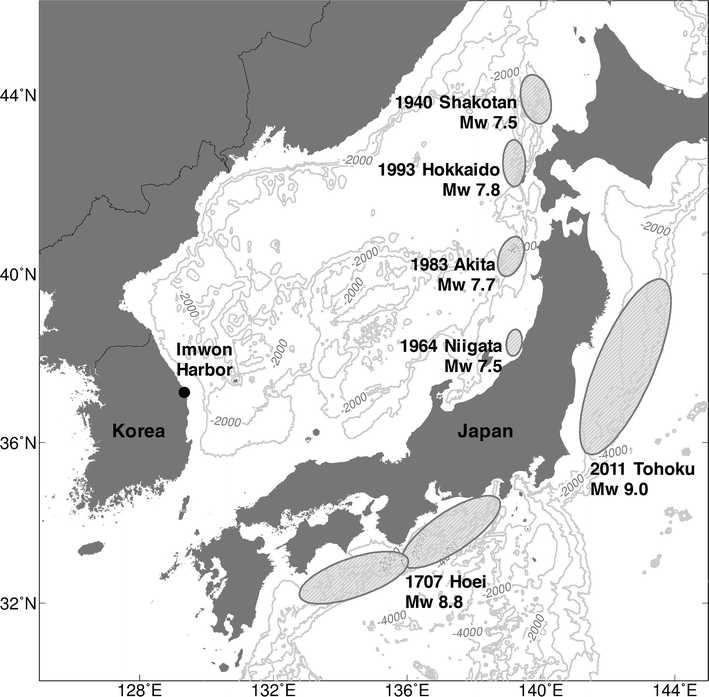 The Nankai Trough earthquake tsunamis in Korea: numerical studies of ...
