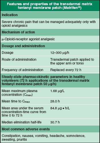 Transdermal Matrix Fentanyl Membrane Patch (Matrifen®) | SpringerLink