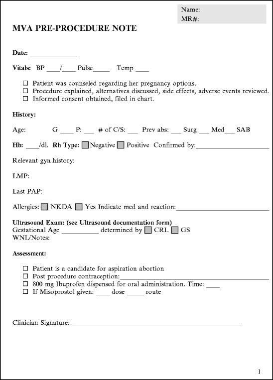 Manual Vacuum Aspiration (MVA) Abortion | SpringerLink
