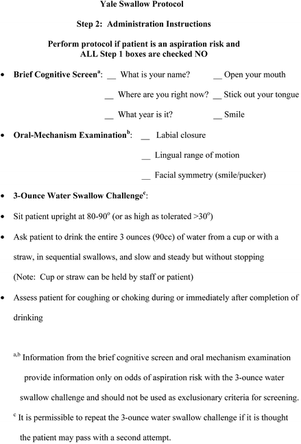 Yale Swallow Protocol Administration Forms | SpringerLink