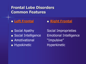 Frontal Lobe Syndromes | SpringerLink