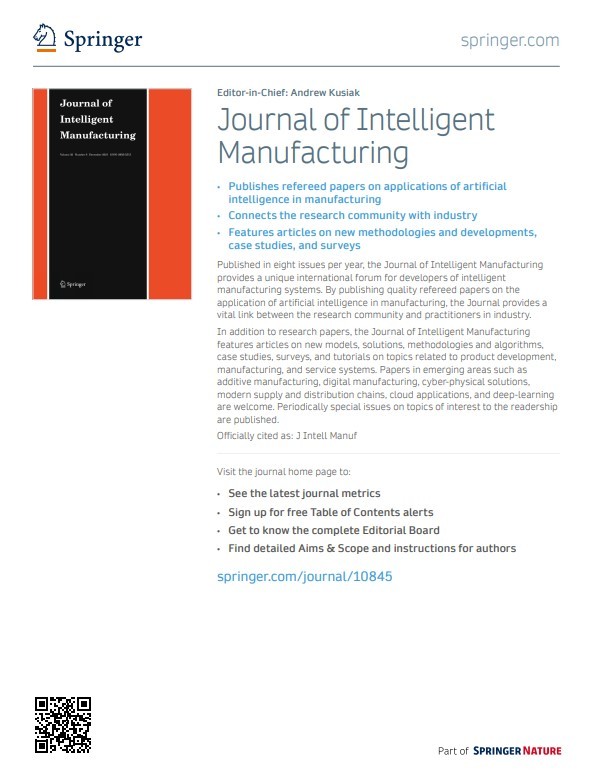 Journal of Intelligent Manufacturing Flyer | Journal of Intelligent ...