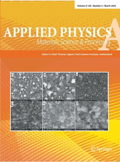 Applied Physics A: Materials Science & Processing Gallery of covers ...