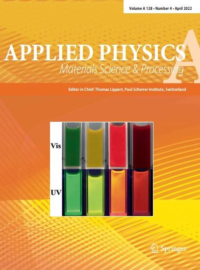 Applied Physics A: Materials Science & Processing Gallery of covers ...