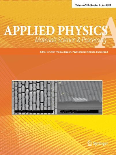 Applied Physics A: Materials Science & Processing Gallery of covers ...
