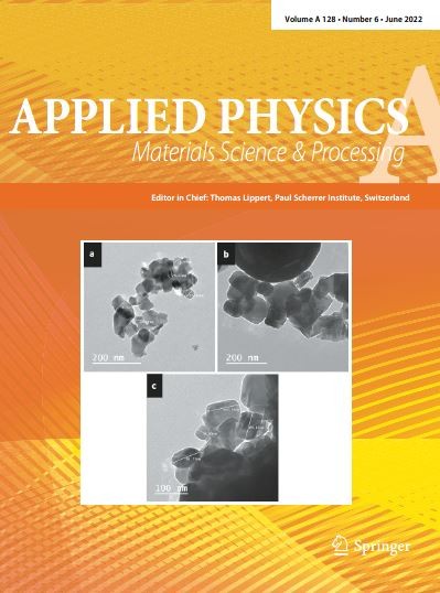 Applied Physics A: Materials Science & Processing Gallery of covers ...