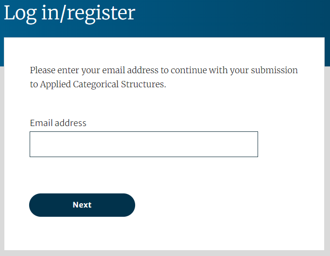 SNAPP – A New Manuscript Submission system | Applied Categorical Structures