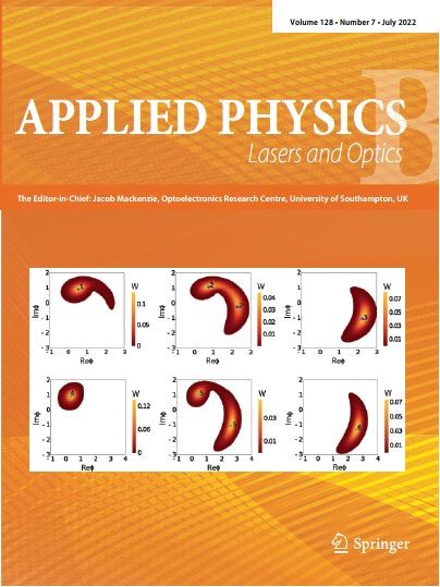 Applied Physics B: Lasers and Optics Gallery of Covers | Applied Physics B