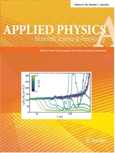 Applied Physics A: Materials Science & Processing Gallery of covers ...